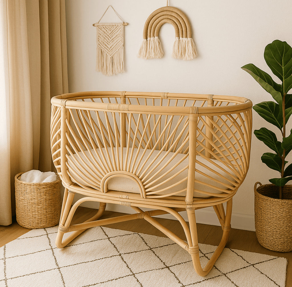 Sunrise Rattan Crib – Baby Couture