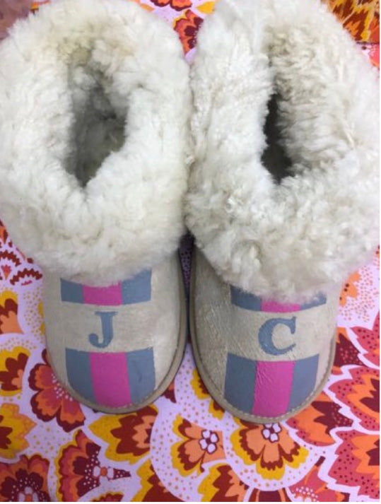 Adult Initial Slippers – Baby Couture